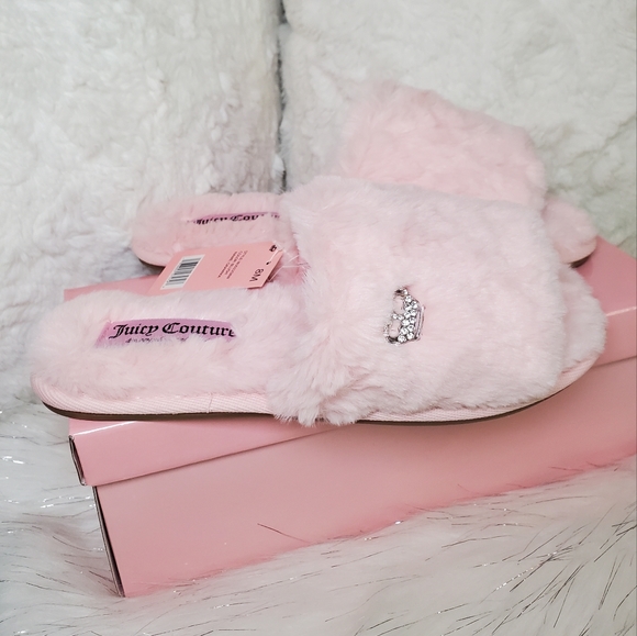 Juicy Couture | Shoes | Juicy Couture Blush Crown Slippers | Poshmark